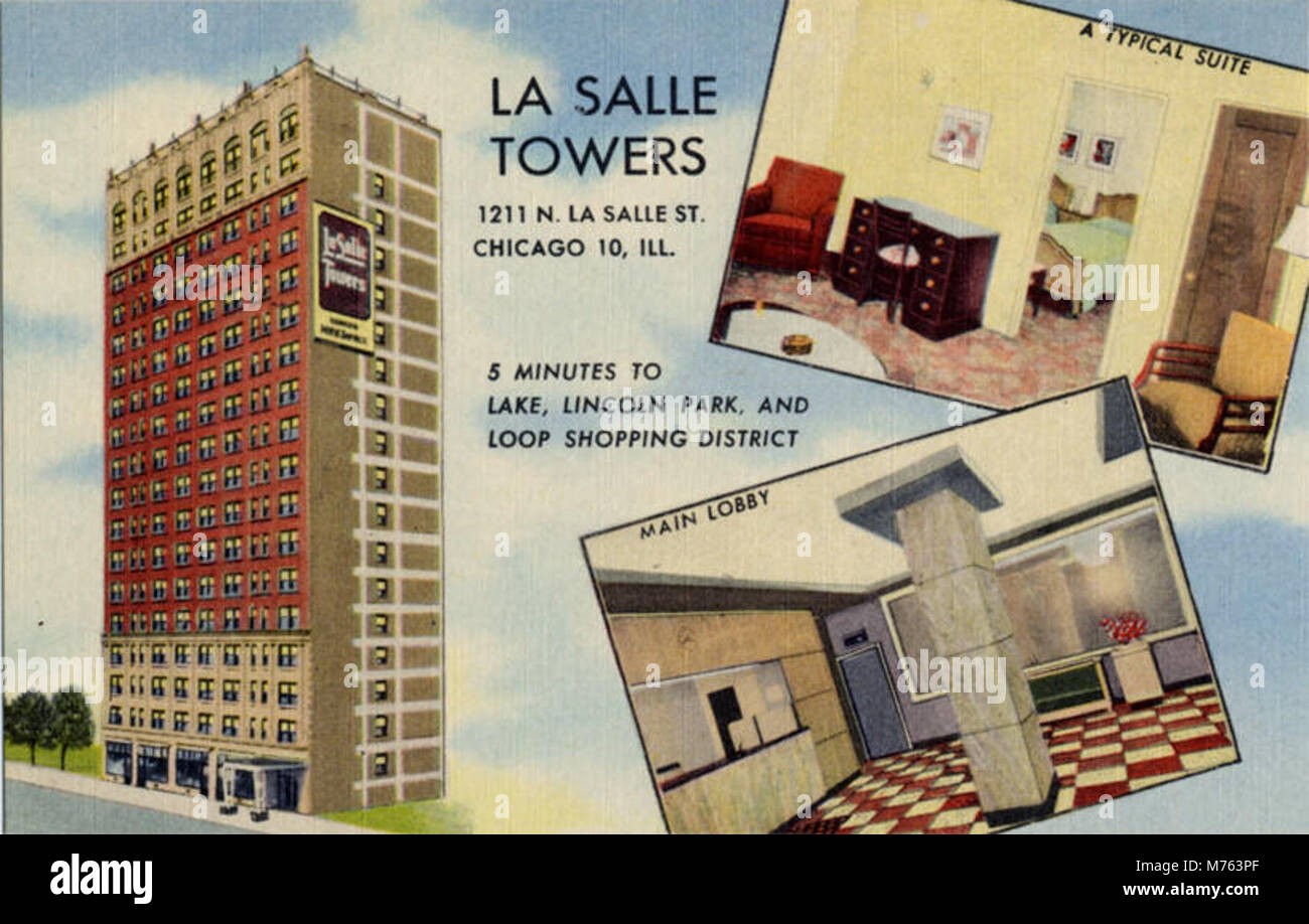 The La Salle Towers in Chicago, located at 1211 N. La Salle St., a ...