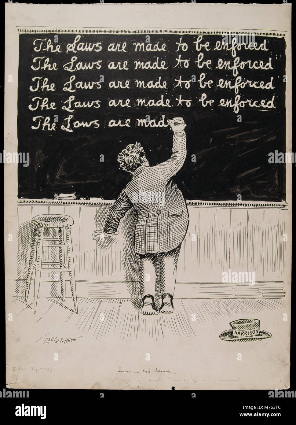 Learning his lesson; or Learning and teaching a lesson, January 5, 1904 ...