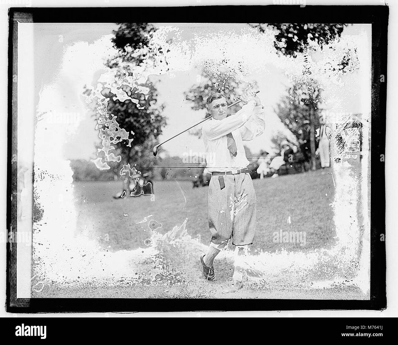 A portrait of Leo Diegel, a professional golfer known for his ...