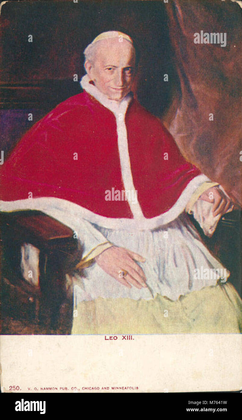 This is a portrait of Pope Leo XIII, who served as the head of the ...