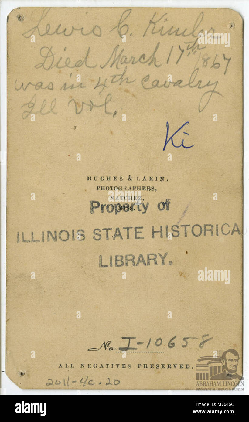A photograph of Lewis C. Kimler, showcasing his image from a ...