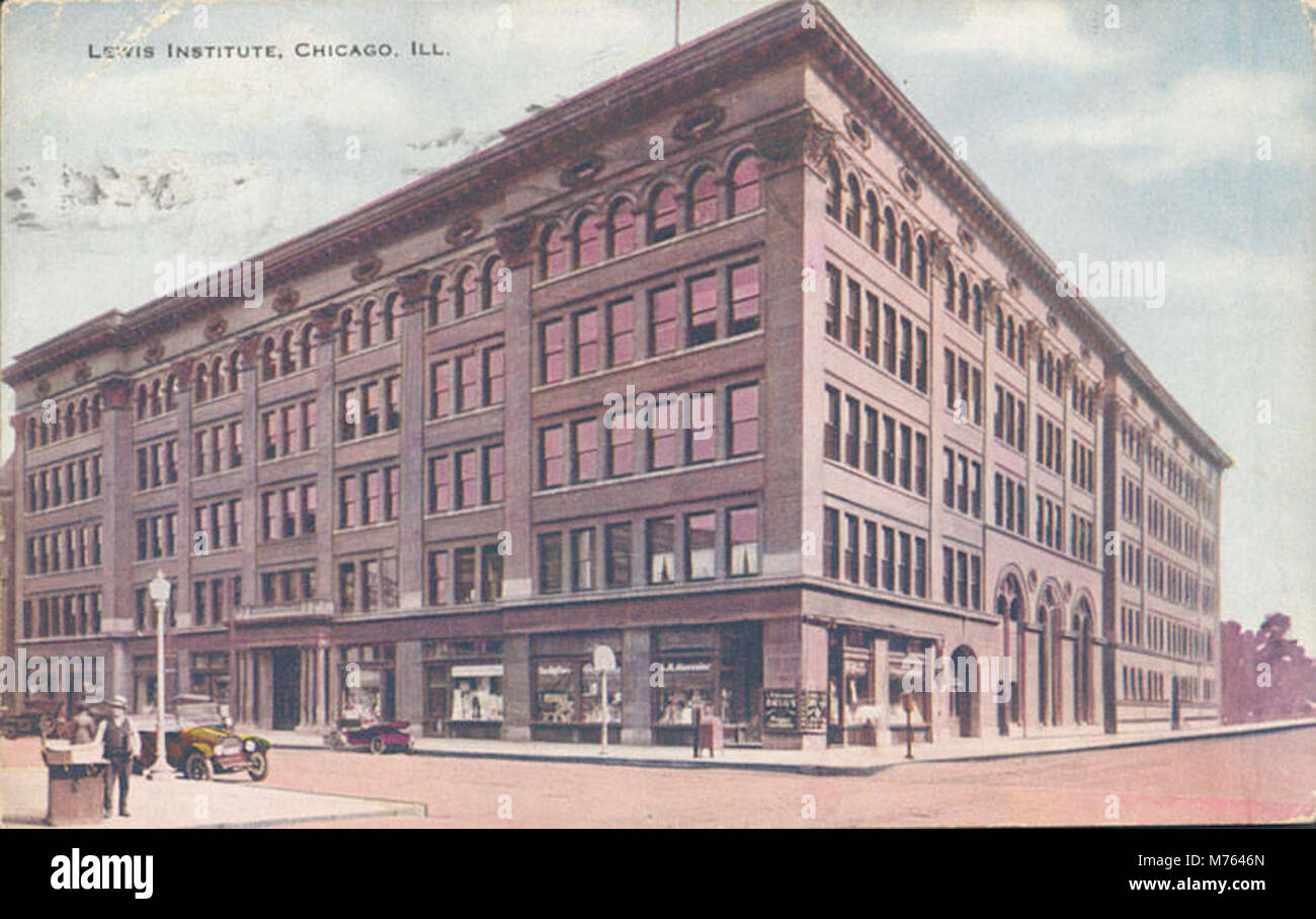 A photograph of the Lewis Institute in Chicago, Illinois, showcasing ...