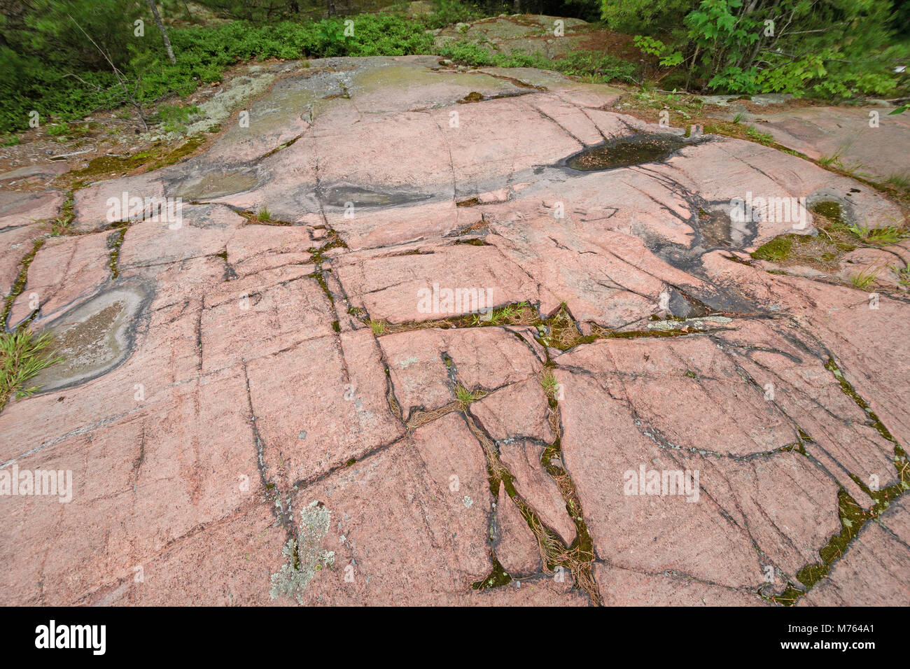 Glacial Scraped Granite on the Canadian Shield in Killarney Provincial ...