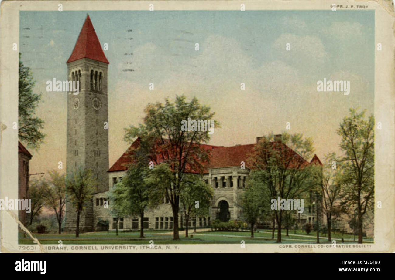 A photograph of the library at Cornell University, showcasing its ...