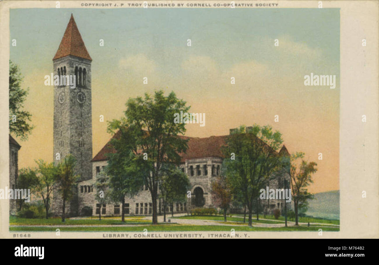 A photograph of the library at Cornell University, showcasing its ...