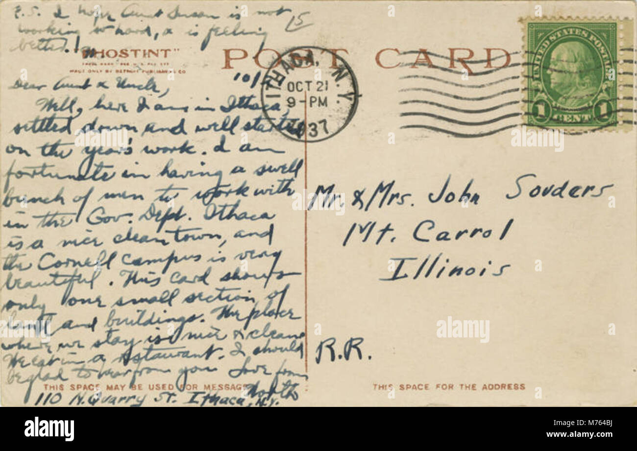 This photograph showcases the Library and Sheldon Memorial at Cornell ...