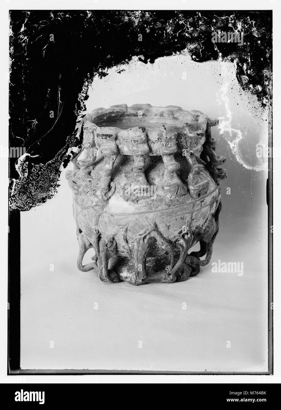 A close-up image of antique Roman glass, showcasing the craftsmanship ...