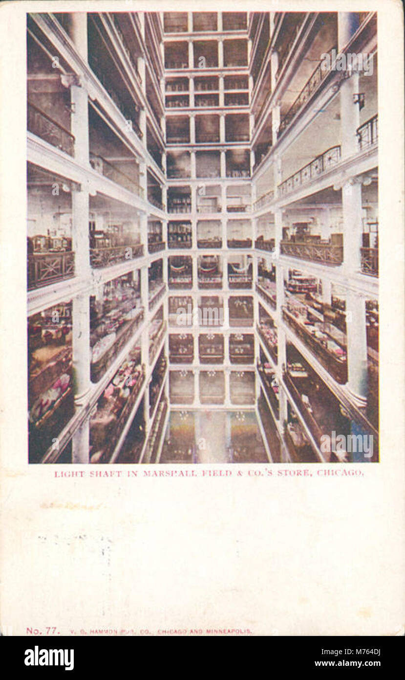 The light shaft in Marshall Field & Co. Store in Chicago is an ...