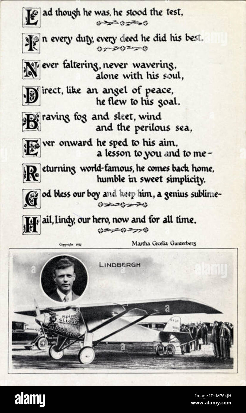 A historic photograph of Charles Lindbergh, the famous aviator known ...