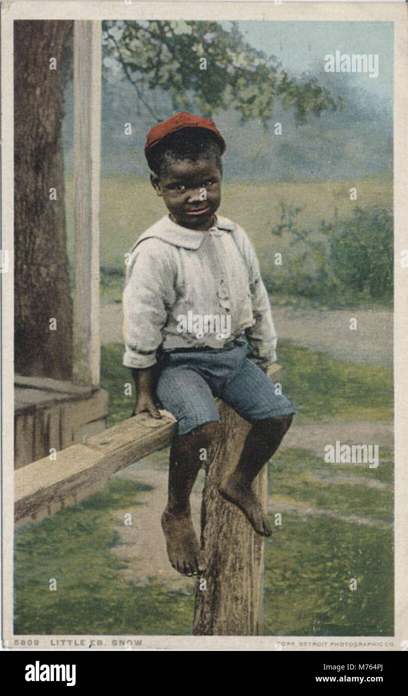 A portrait of Little E.B. Snow, likely an individual of historical ...