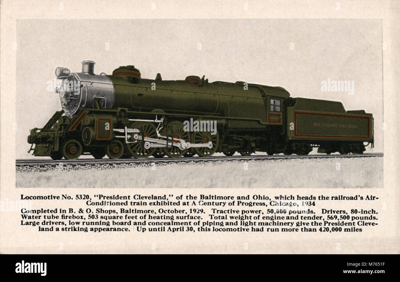 Locomotive No. 5320, named 'President Cleveland,' is a steam engine ...