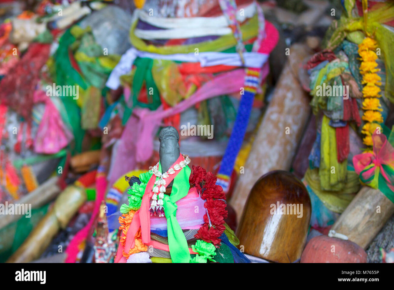Wooden lingams offerings Princess Phra Nang Cave, Railay peninsula ...