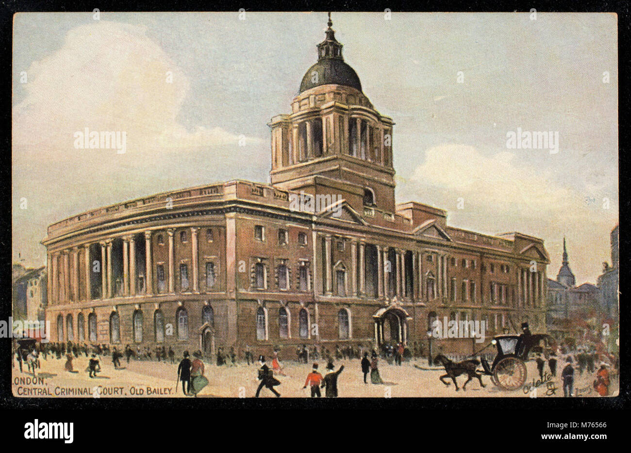 A photograph of the Old Bailey, the Central Criminal Court in London ...