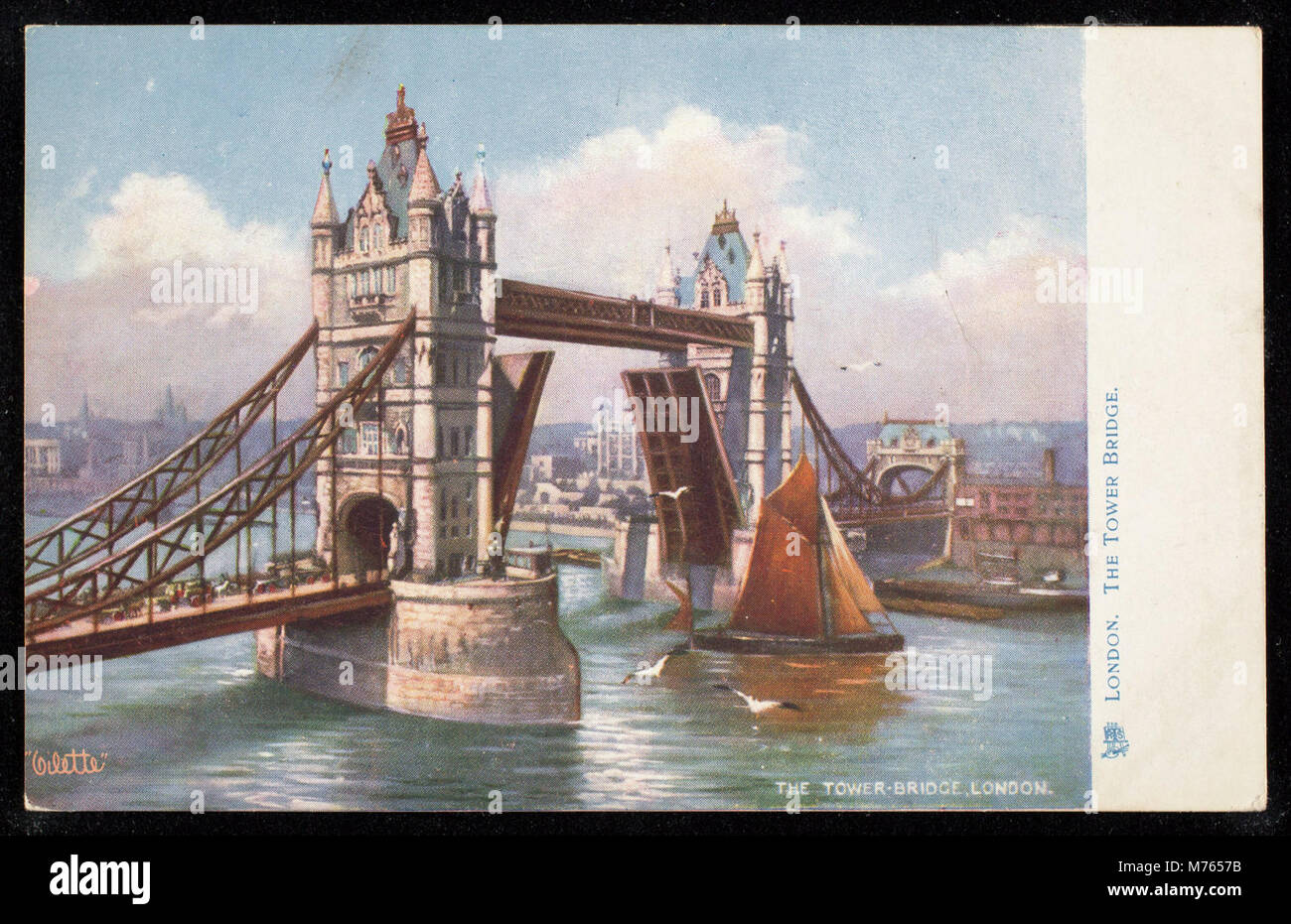 A classic photograph of the Tower Bridge in London, showcasing its ...
