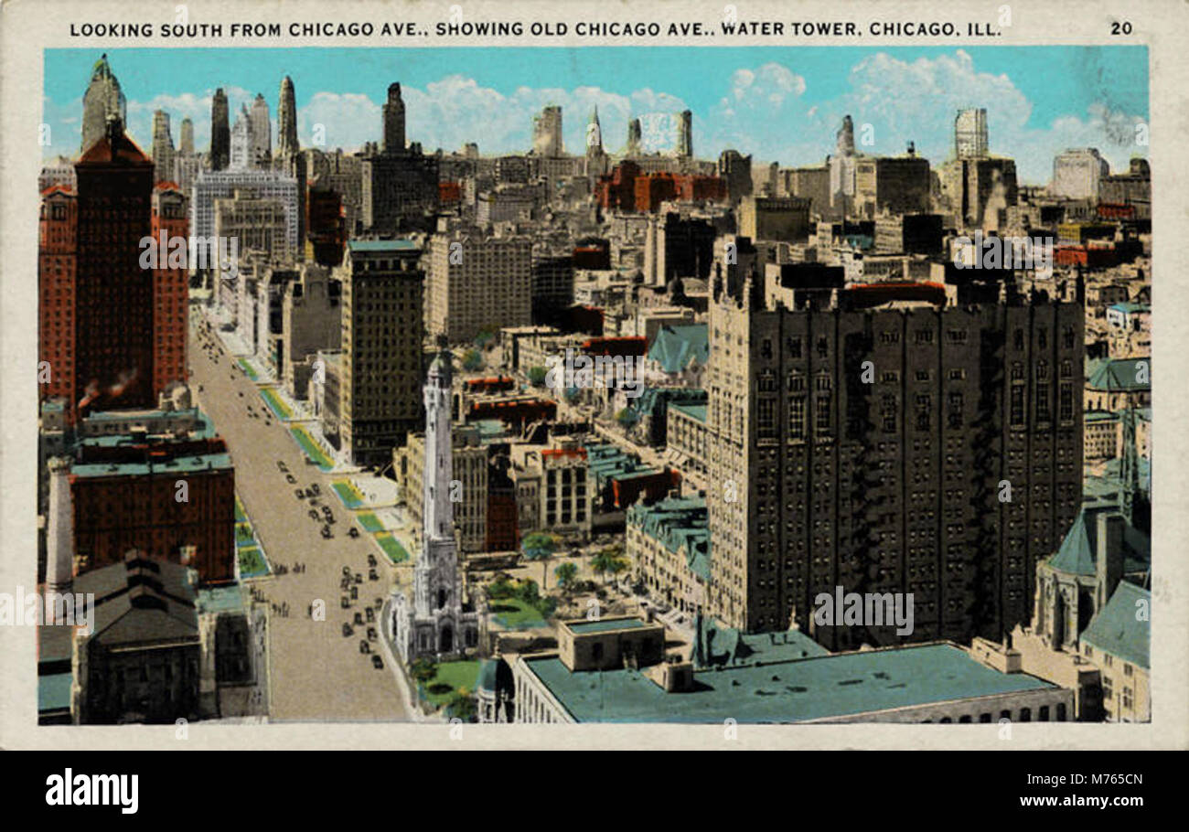A view south from Chicago Avenue, featuring the iconic Old Chicago ...