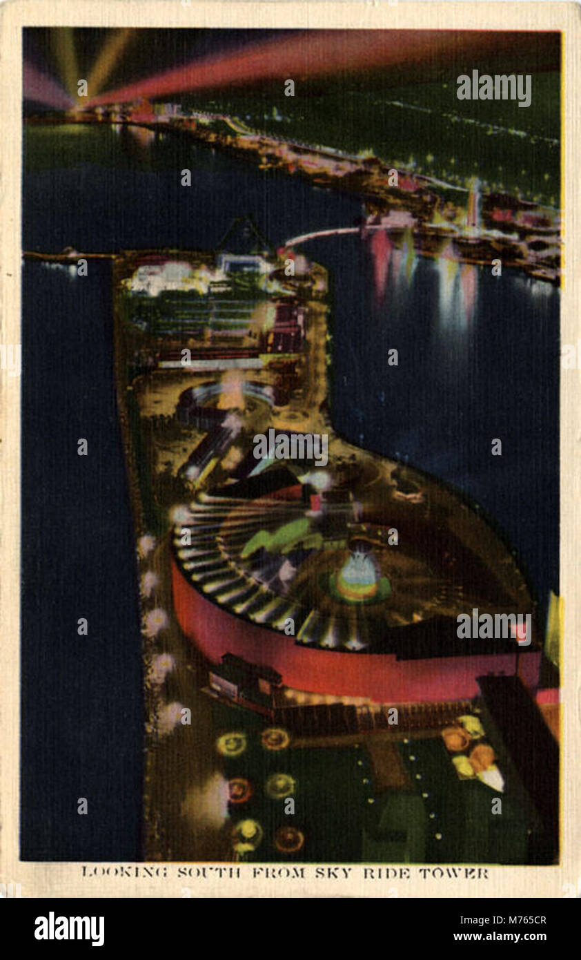 An aerial view looking south from the Sky Ride Tower, offering a broad ...