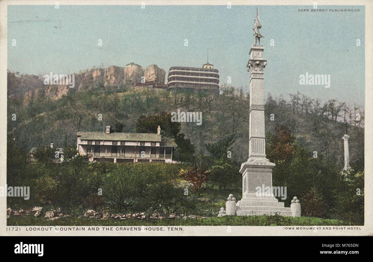 A scenic photograph of Lookout Mountain and Cravens House, capturing ...