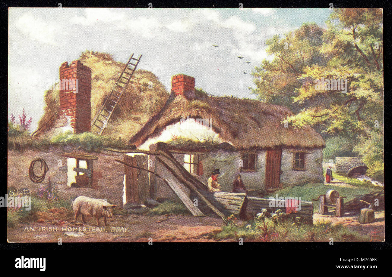 An Irish homestead in Bray, Ireland, depicted in this image, reflects ...