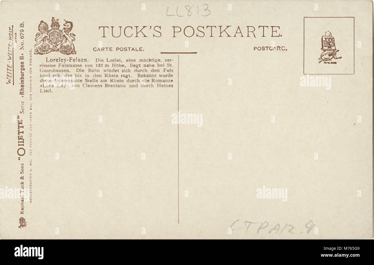 The Loreley rock in Germany, located along the Rhine River, is a famous ...