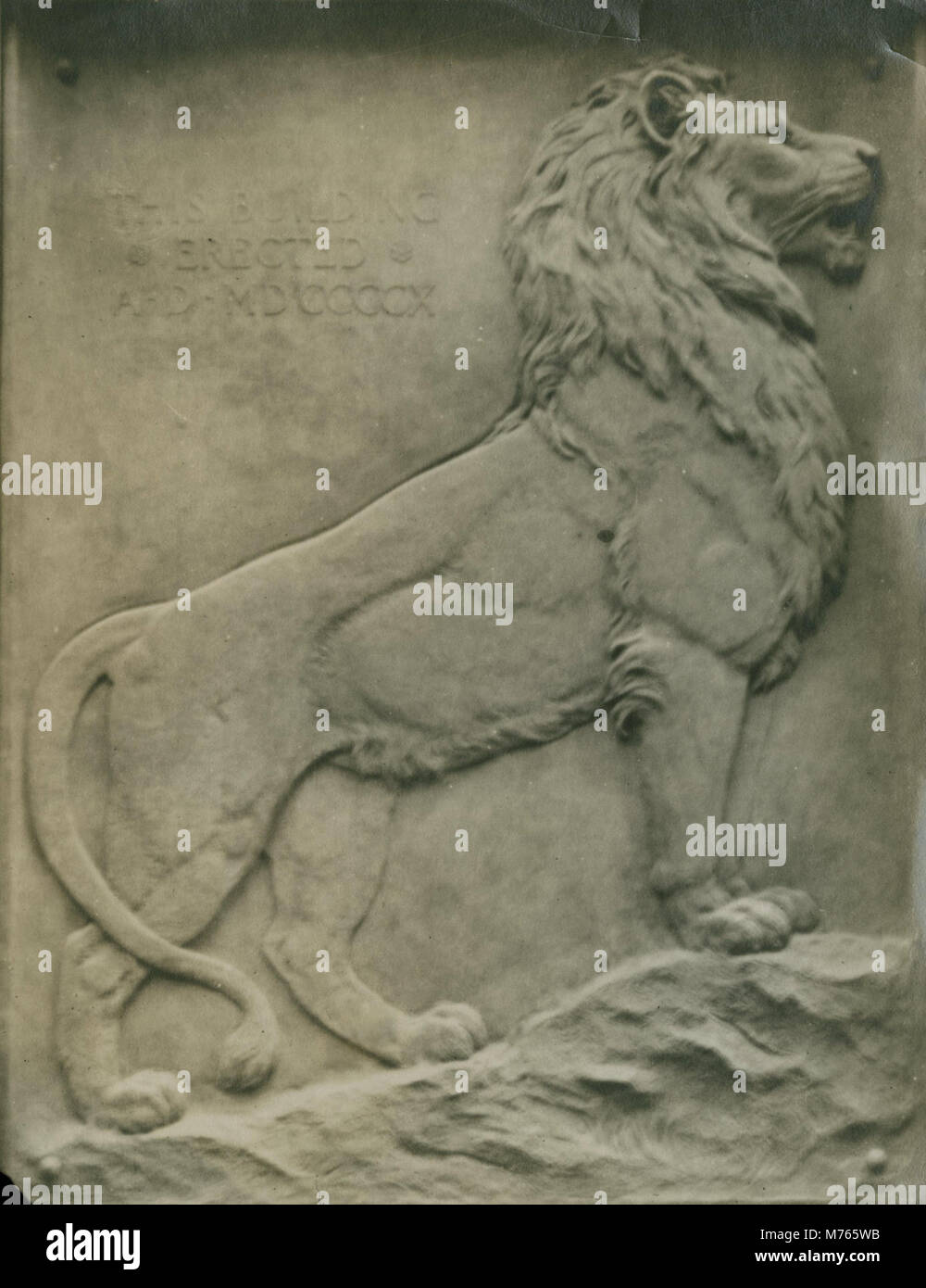 This low relief sculpture of a lion from Illinois, created in the early ...