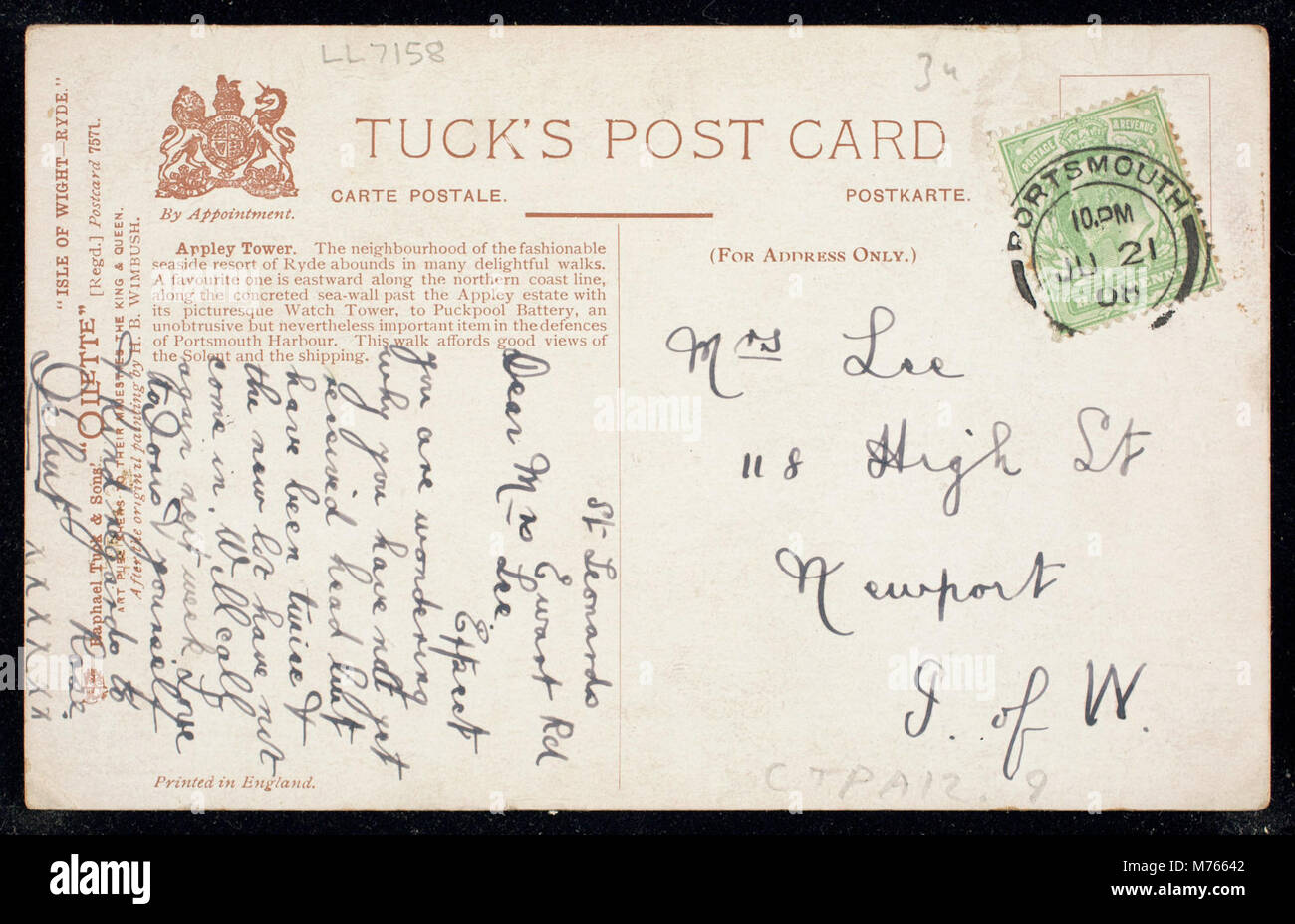 Appley Tower, located in Ryde on the Isle of Wight, stands as a notable ...