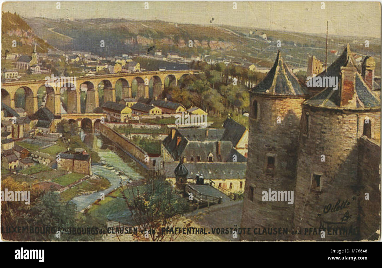 Photograph of the Faubourgs de Clausen and Pfaffenthal districts in ...