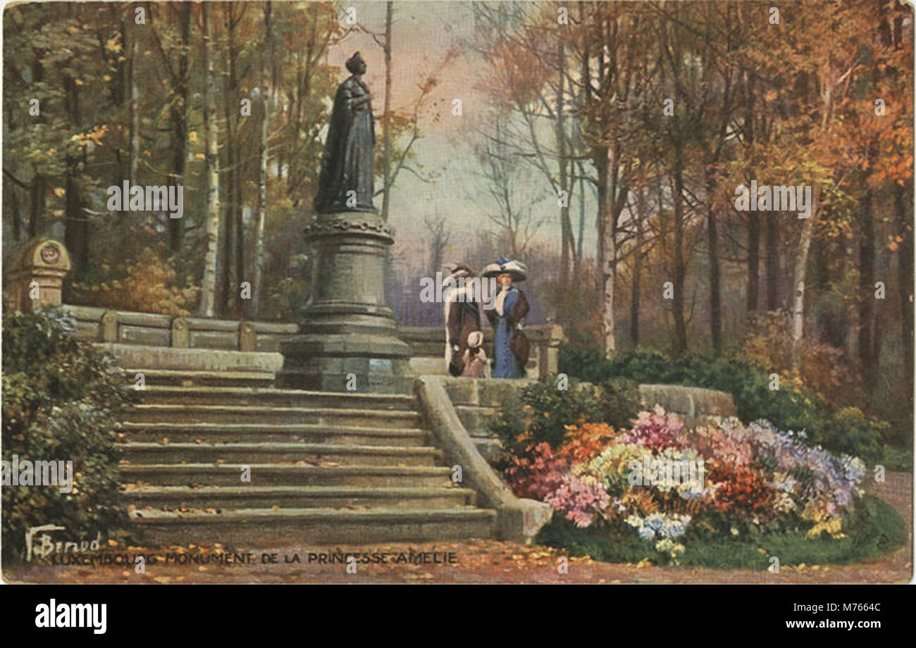 A photograph of the Monument De La Princesse Amelie in Luxembourg ...