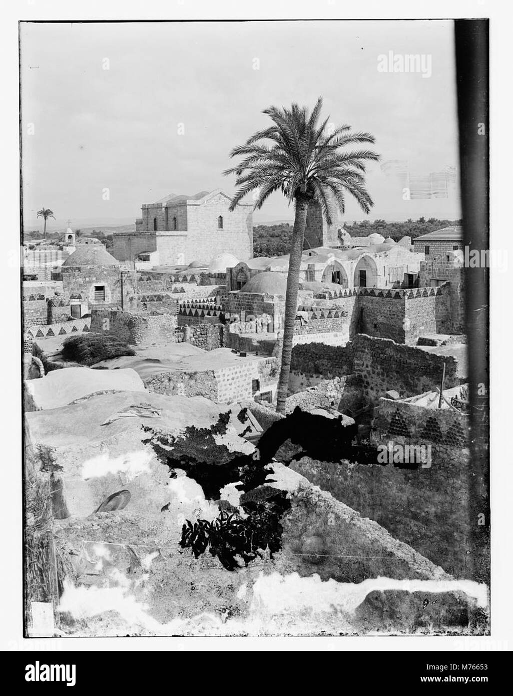 This photograph shows Lydda, a city in modern-day Israel, with the ...
