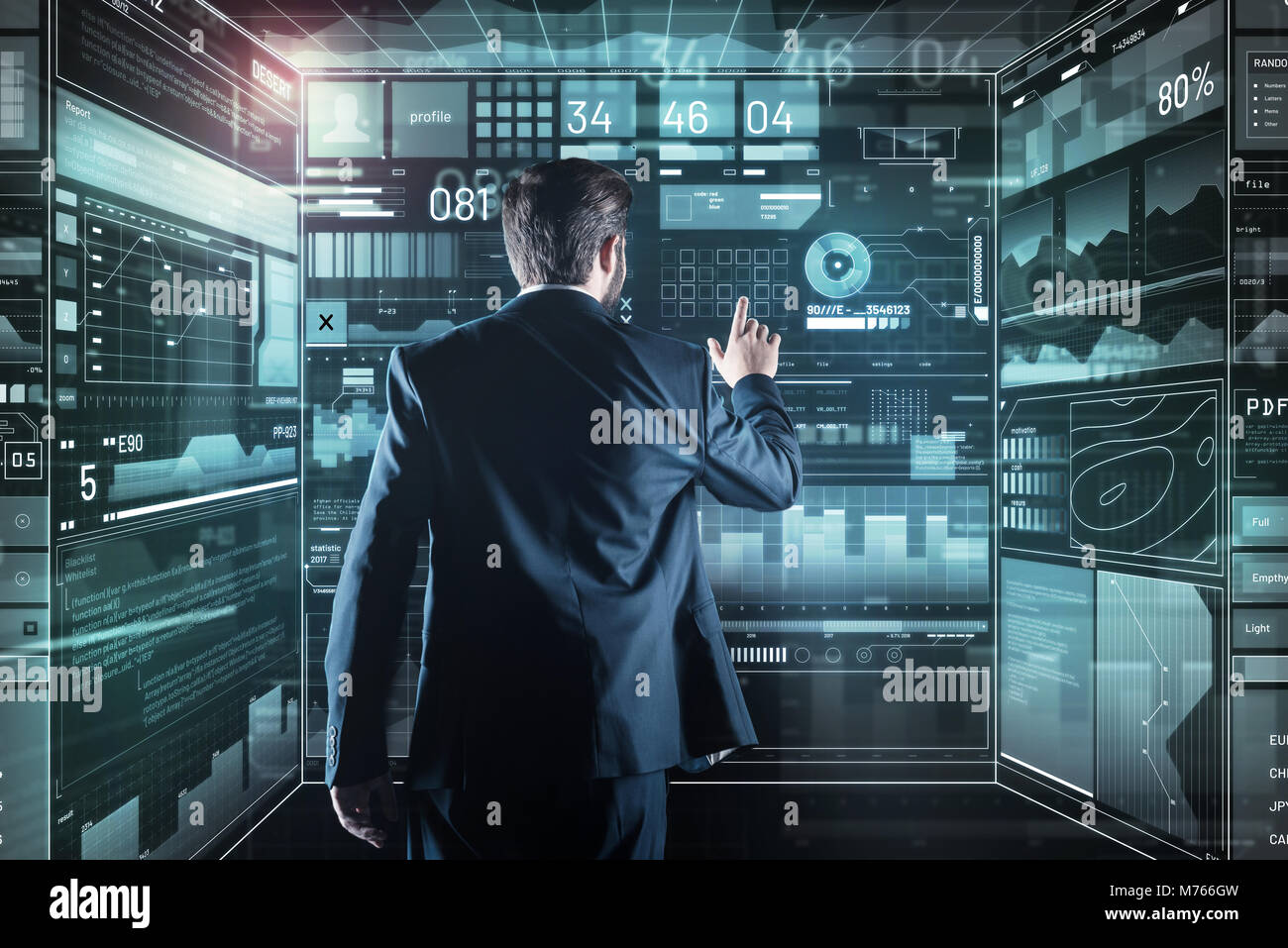 Attentive programmer noticing an important detail while working Stock Photo - Alamy