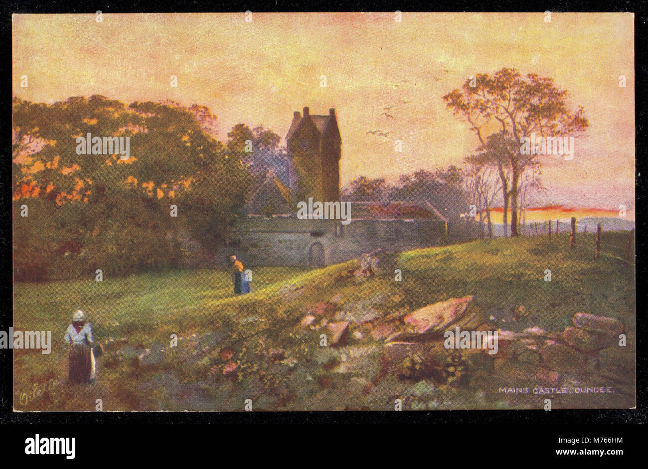 A photograph of Mains Castle in Dundee, Scotland, highlighting its ...