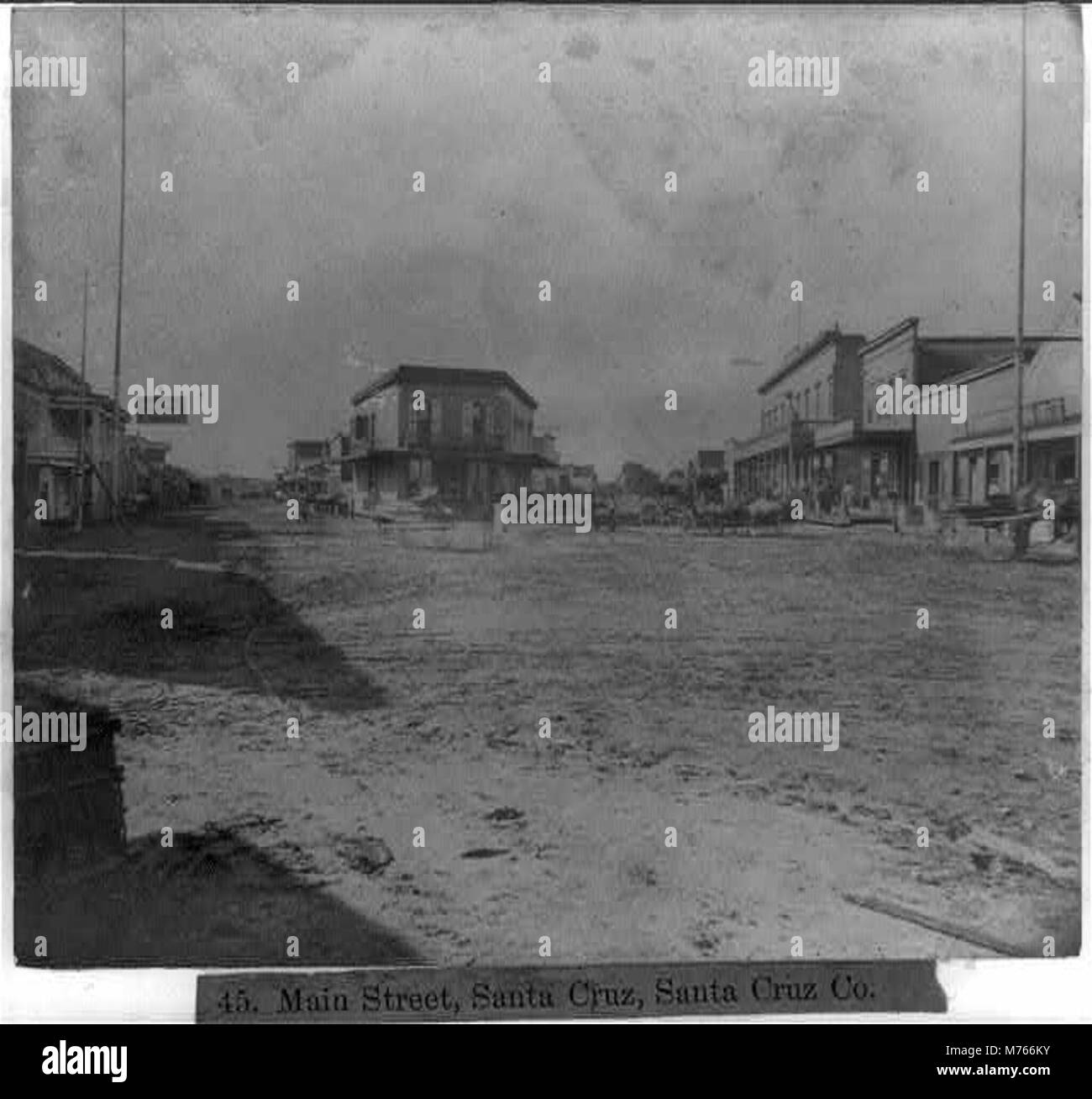 A photograph of Main Street in Santa Cruz, California, showing the ...