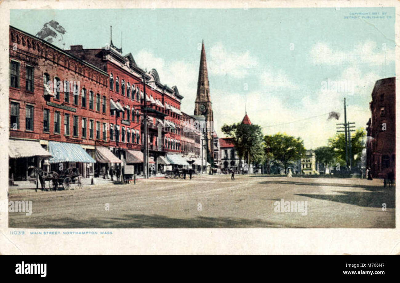 This image shows Main Street, captured in a historical photograph ...