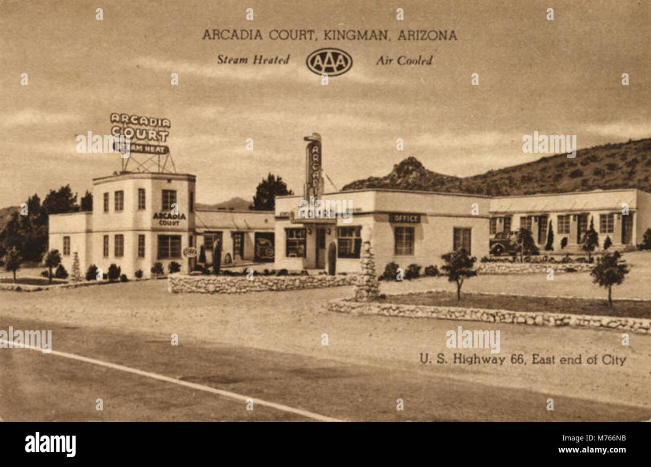 A historical image of Arcadia Court, capturing its architectural beauty ...