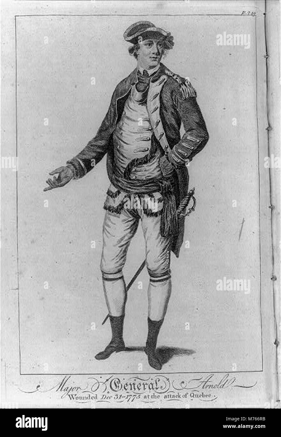 Major General Benedict Arnold was wounded during the Battle of Quebec ...