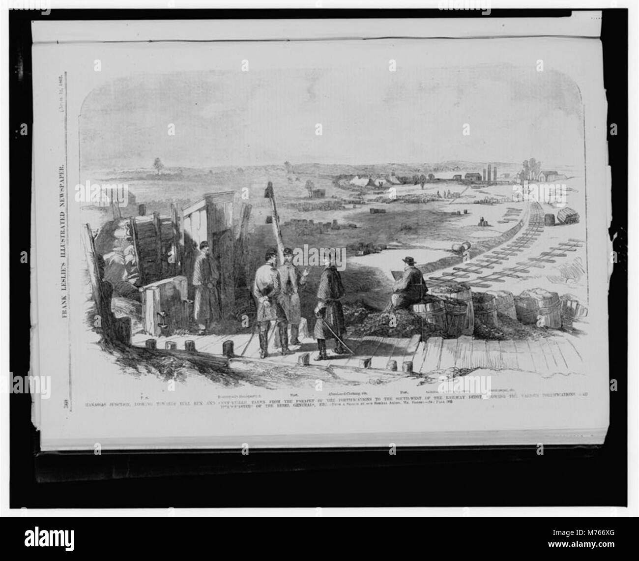 This sketch depicts the view from Manassas Junction, looking towards ...