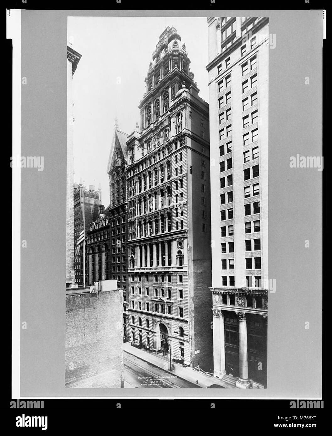 A historical photograph of the Manhattan Life Building located at 66 ...