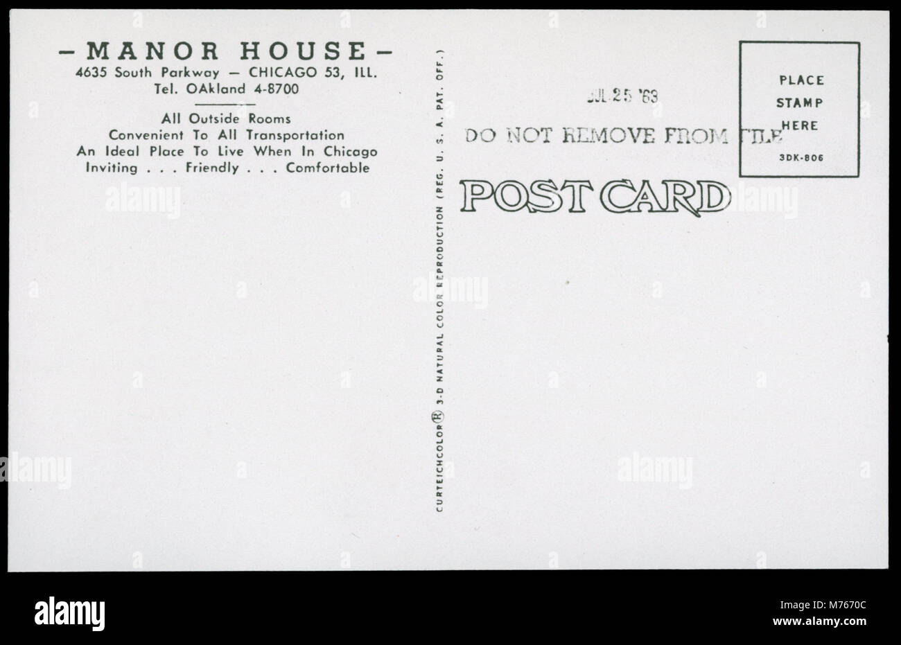 Manor House, Chicago (NBY 8184 Stock Photo - Alamy