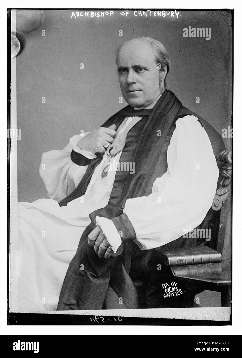 Portrait of the Archbishop of Canterbury, the senior bishop of the ...