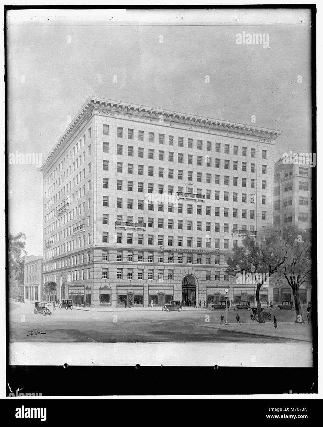 An architectural drawing representing the design for a building ...