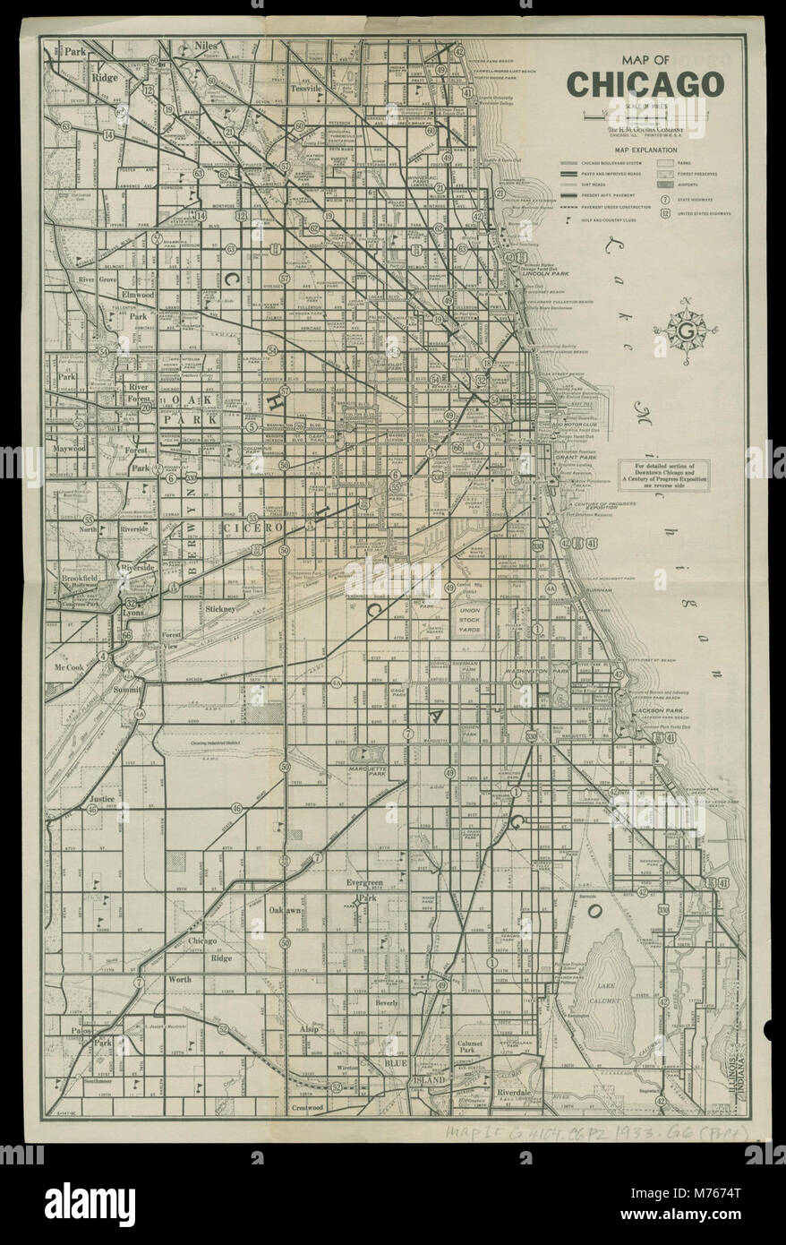 A historical map of Chicago, showcasing the city’s layout, development ...