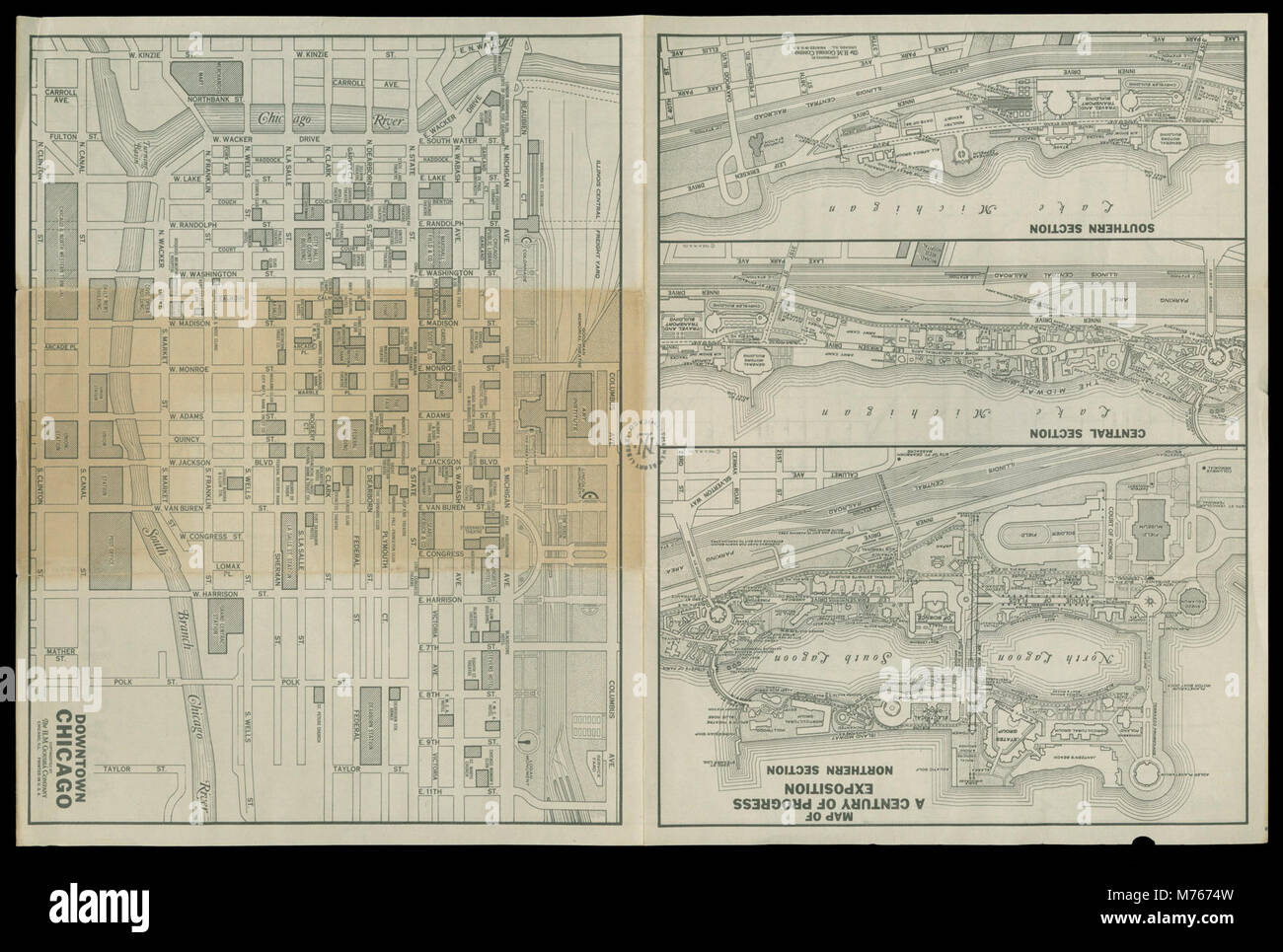 A detailed map of Chicago, showcasing the city’s streets and ...