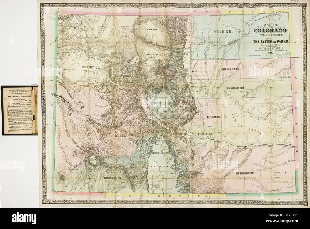A map detailing the Colorado Territory's park system, highlighting ...
