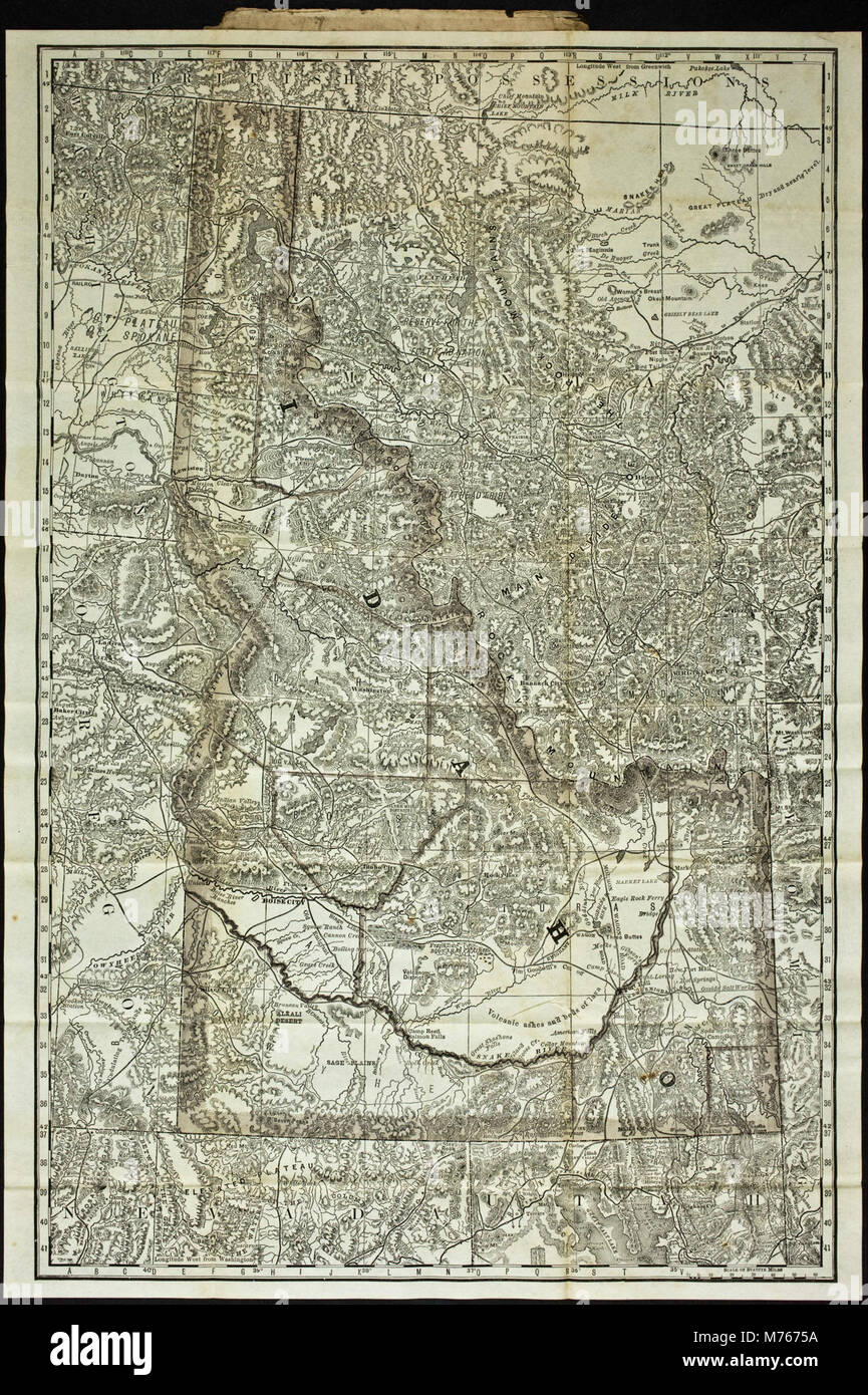 Vintage map of idaho hi-res stock photography and images - Alamy