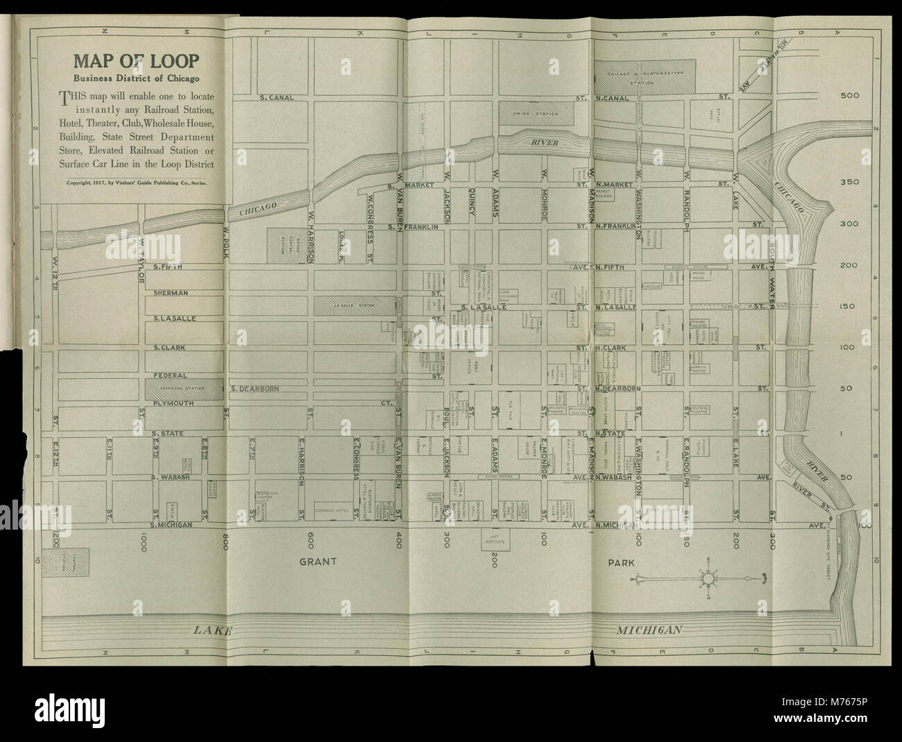 Map of chicago loop hi-res stock photography and images - Alamy