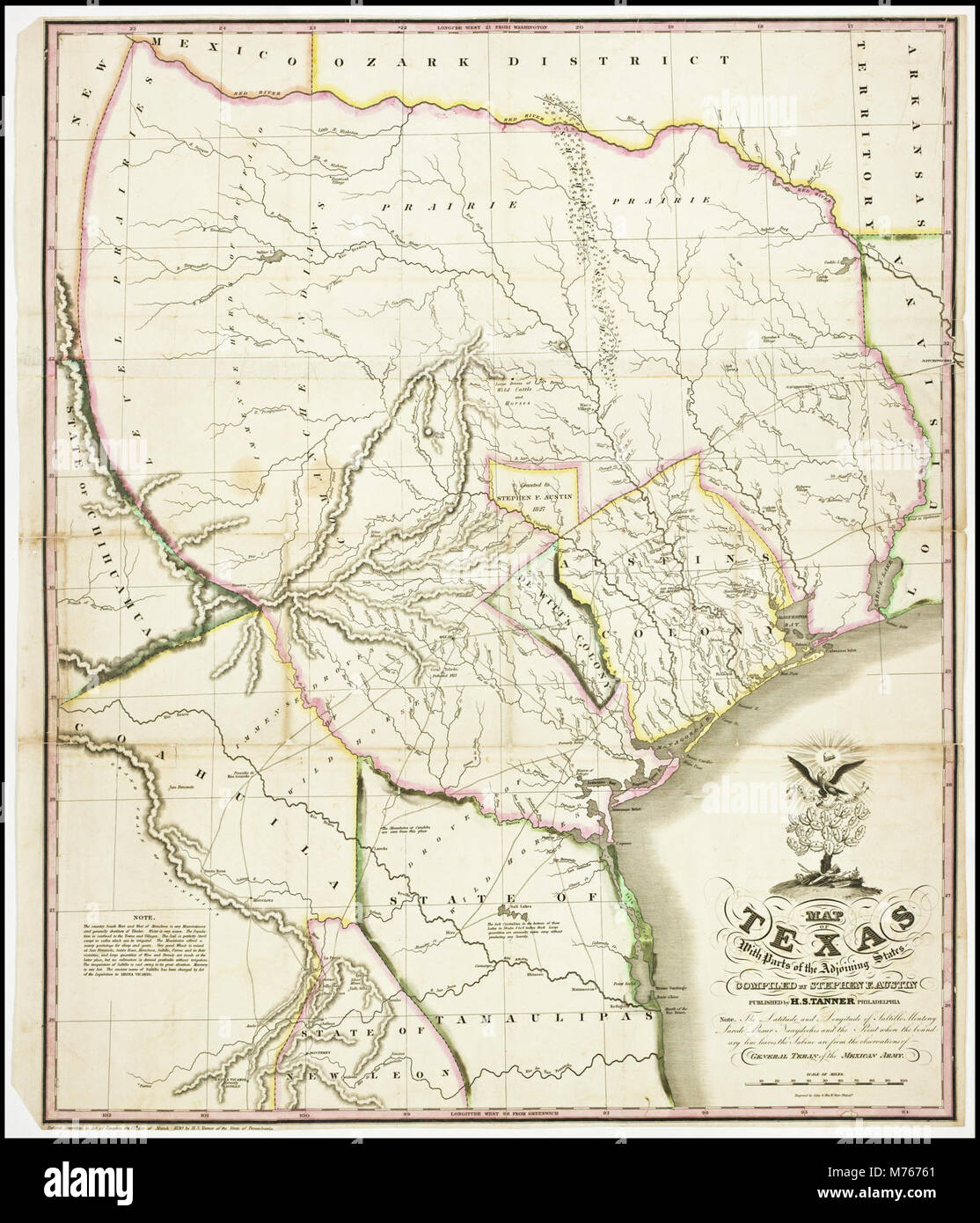 Texas map 1800s hi-res stock photography and images - Alamy
