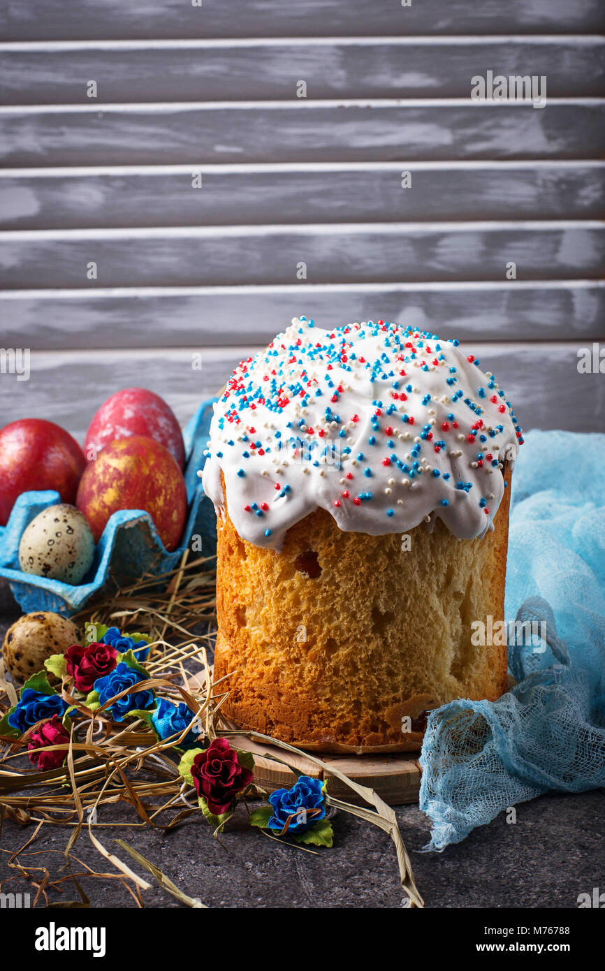 Traditional Easter cake with topping Stock Photo - Alamy