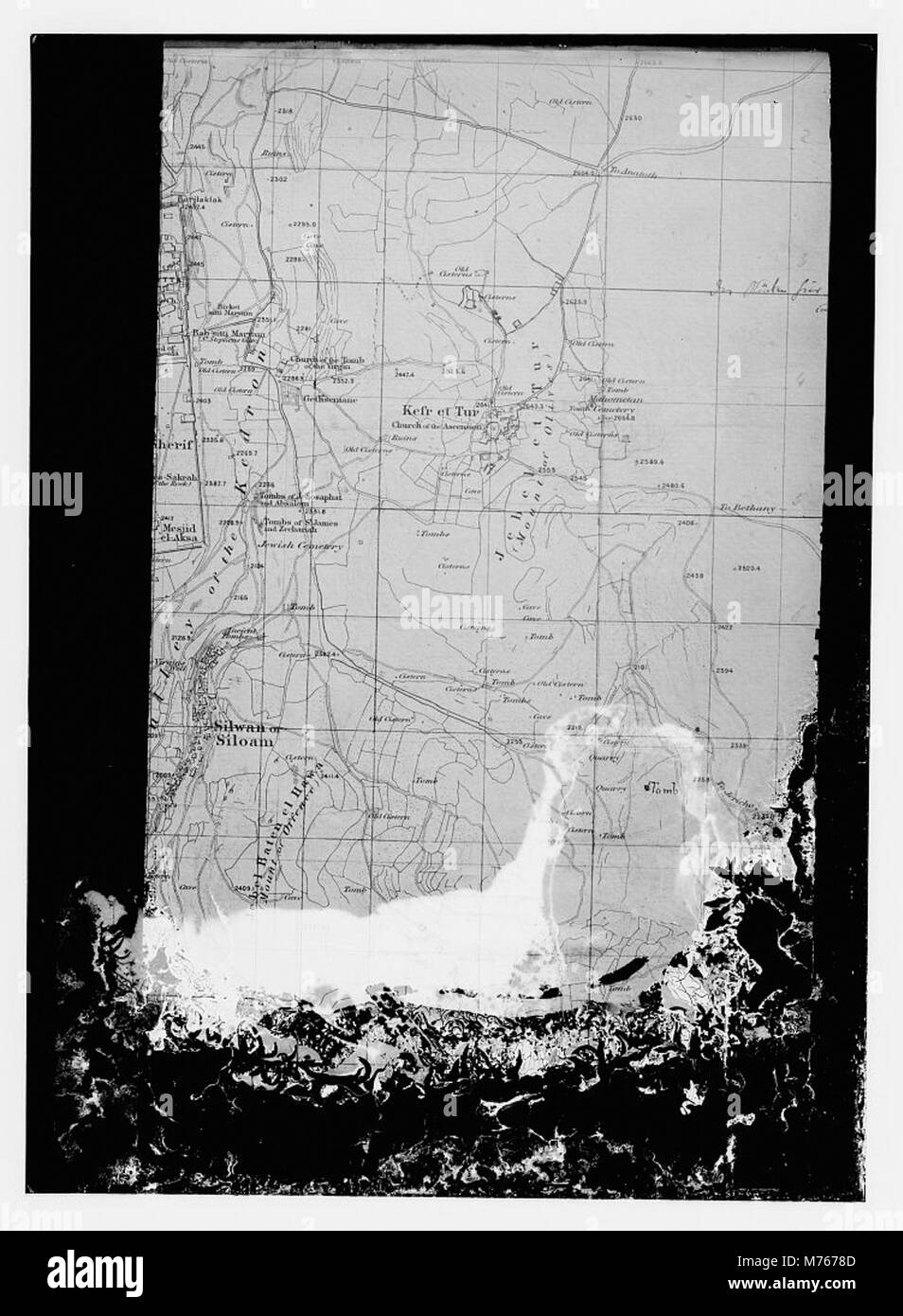 This map depicts parts of East Jerusalem and surrounding areas, based ...