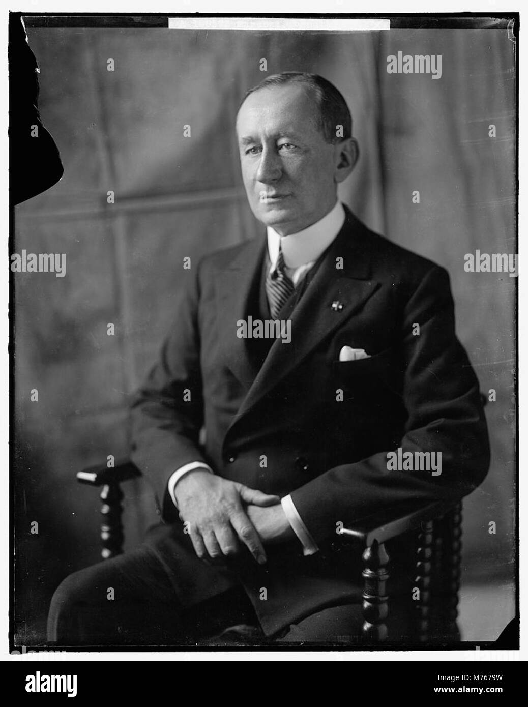 A portrait of Guglielmo Marconi, an influential inventor and senator ...