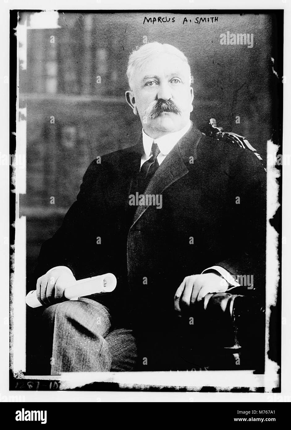 This portrait features Marcus A. Smith, a notable figure in American ...