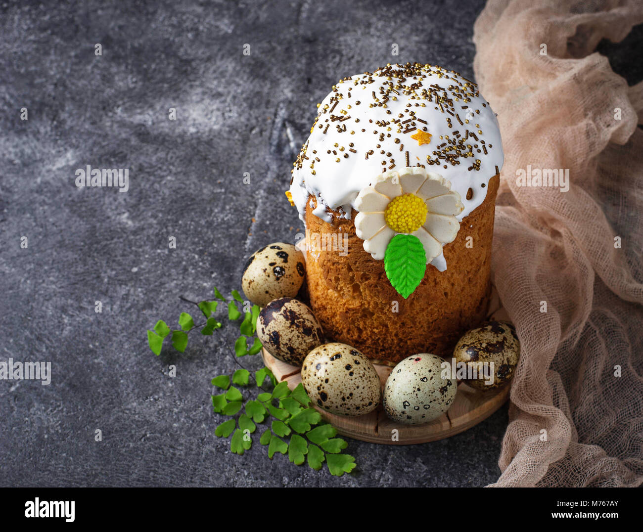 Traditional Easter cake with topping Stock Photo - Alamy